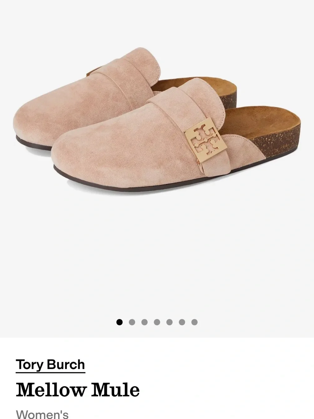 Tory Burch | Shoes | Tory Burch Malva Suede Mule With Gold Logo | Poshmark